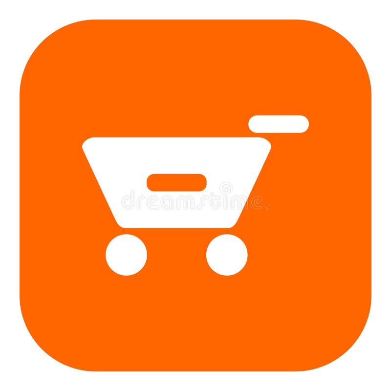 Shopping cart and app icon stock vector. Illustration of orange - 244957919