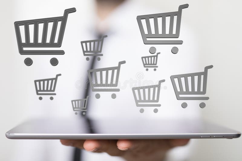 A Shopping Cart As Part of the Network in Hand . the Concept of ...