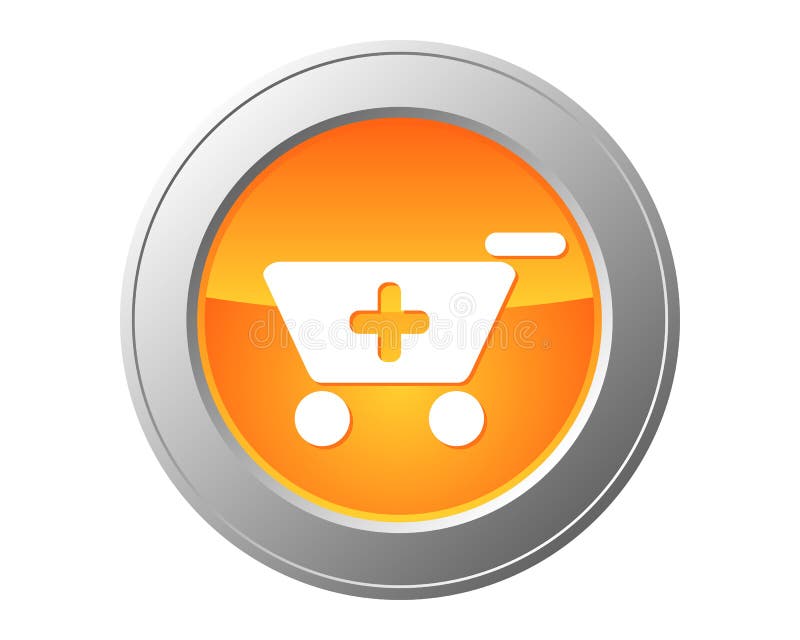 Shopping cart button stock illustration. Illustration of abstract ...