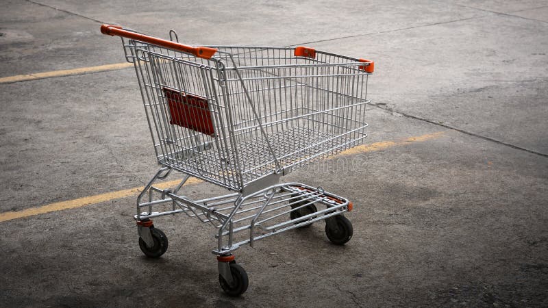 Shopping Cart at a Car Park. Stock Photo - Image of mall, retail: 167185802