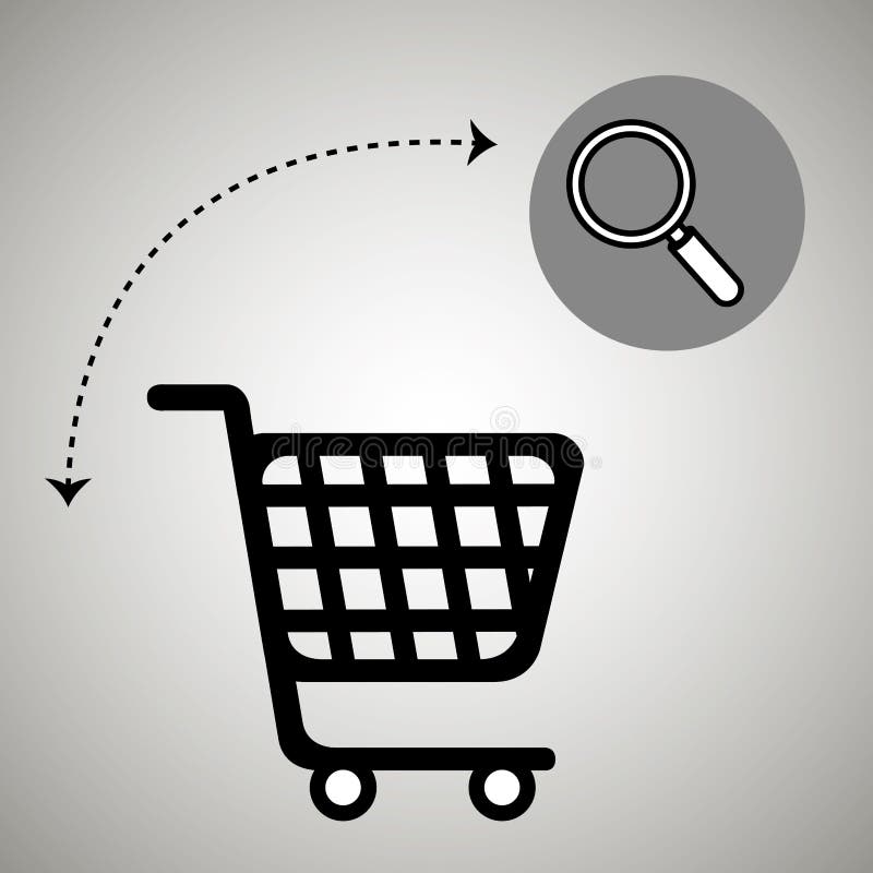 Shopping cart design stock illustration. Illustration of isolated ...