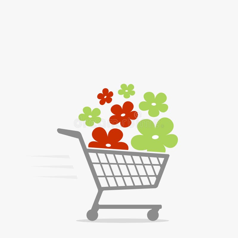 Flower Cart stock illustration. Illustration of country - 1410404