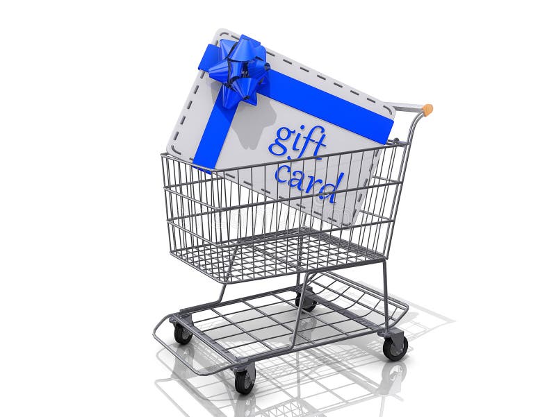 Shopping Cart Gift Cards. stock illustration. Illustration of cart ...