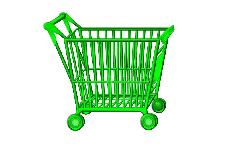 Shopping Cart Green Picture. Image: 8784370