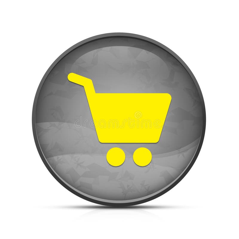 Shopping Cart Icon on Classy Splash Black Round Button Illustration ...