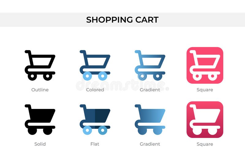 Different Colored Shopping Cart Stock Illustrations – 225 Different ...