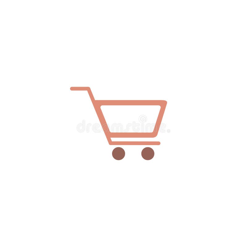 Shopping Cart Icon, Flat Design Best Vector Icon. Color Icon Stock ...