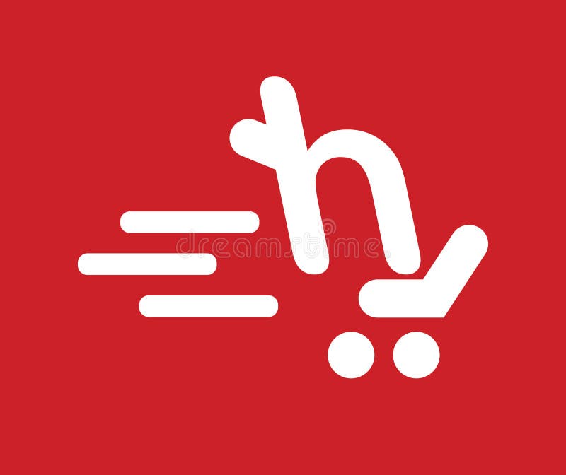 Shopping Cart Icon for H stock illustration. Illustration of isolated ...