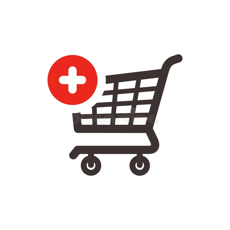 Shopping Cart Icon, Made in Color Style Stock Vector - Illustration of ...
