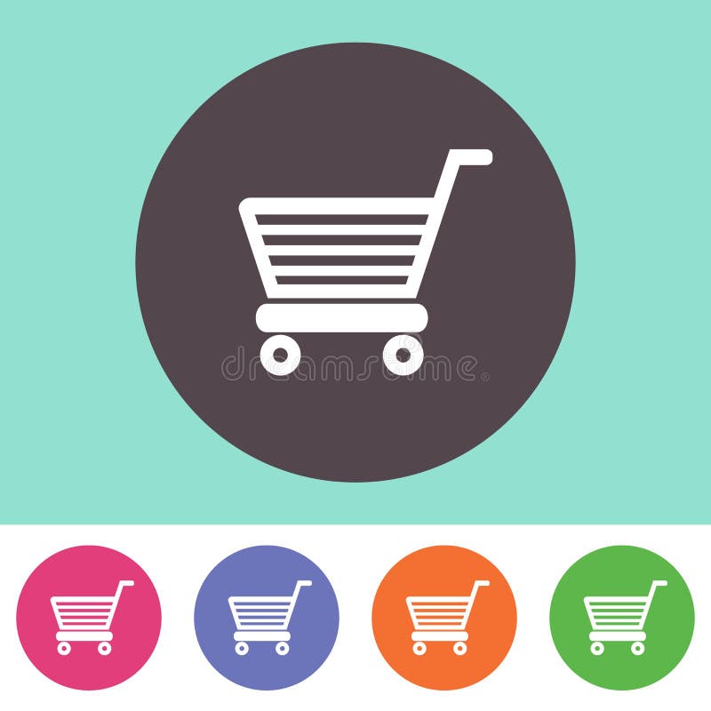Shopping cart icon stock vector. Illustration of basket - 50264652