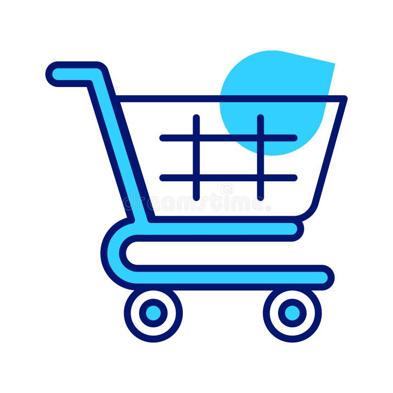 Shopping Cart Icon in Trendy Style, Editable Vector Stock Vector ...