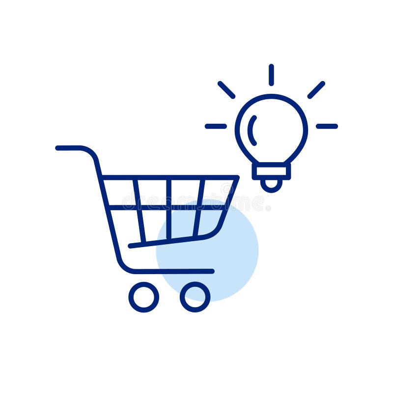 Shopping Cart and Light Bulb. Smart Shopping, Value-based Purchases ...