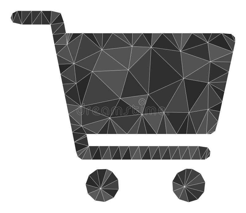 Shopping Cart Lowpoly Mocaic Icon Stock Vector - Illustration of ...