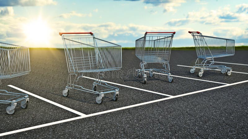 Grocery Store Parking Lot Stock Illustrations – 129 Grocery Store ...