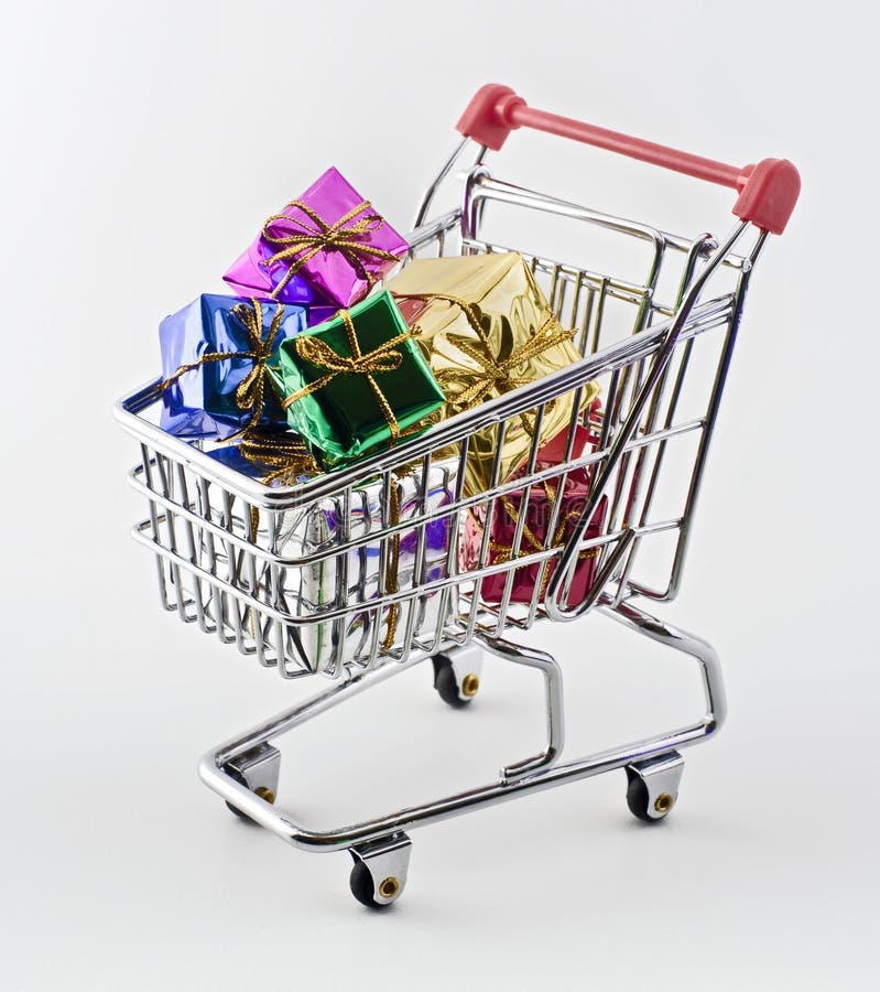 Assorted Jewelleries in Shopping Cart Isolated Stock Image - Image of ...
