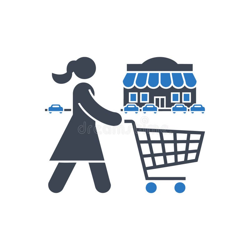 Shopping Cart Retail Icon stock vector. Illustration of sign - 376290230