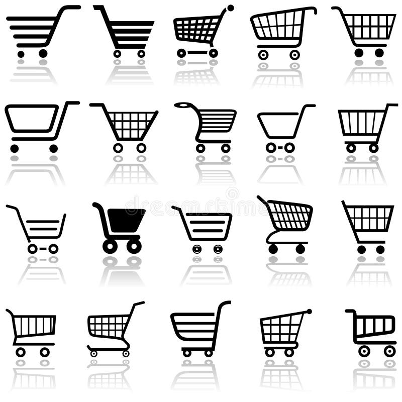 Shopping Cart Logo and Shopping Bags Logo Vector Set Graphic Design ...