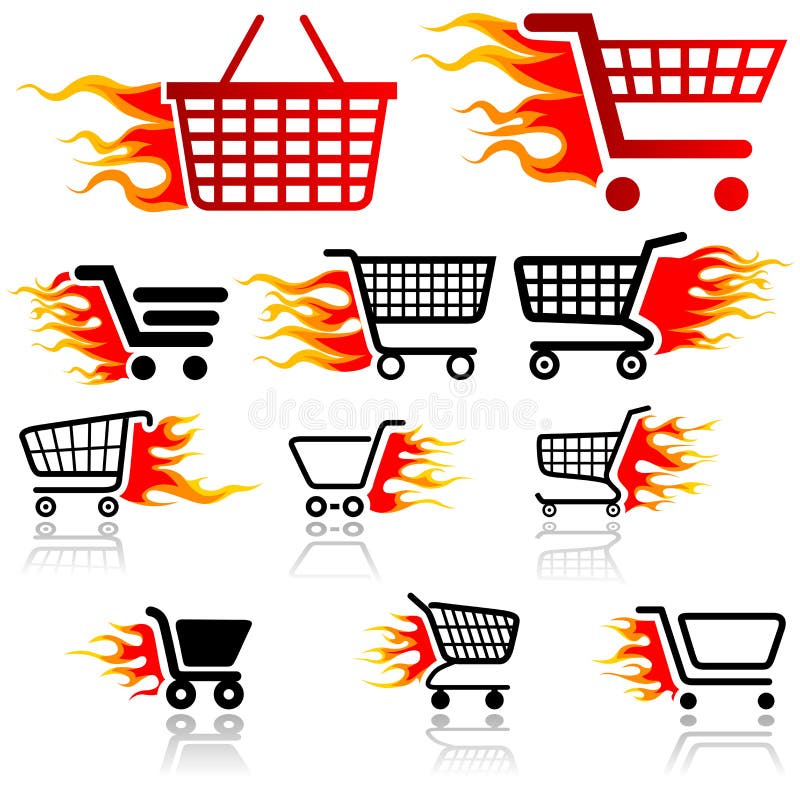 Shopping Cart Fire Stock Illustrations – 789 Shopping Cart Fire Stock ...