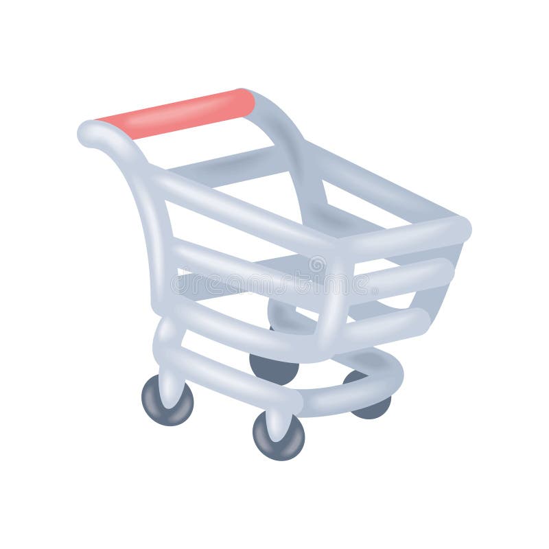 Shopping Cart Silver Commercial Icon Stock Vector - Illustration of ...