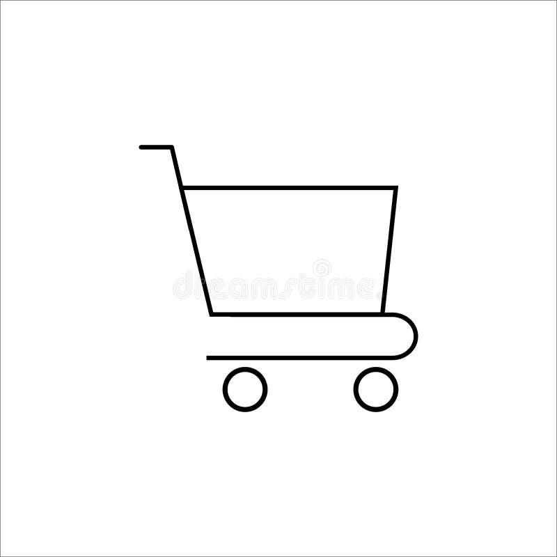 Shopping Cart Simple Vector Icon Illustration Stock Illustration ...