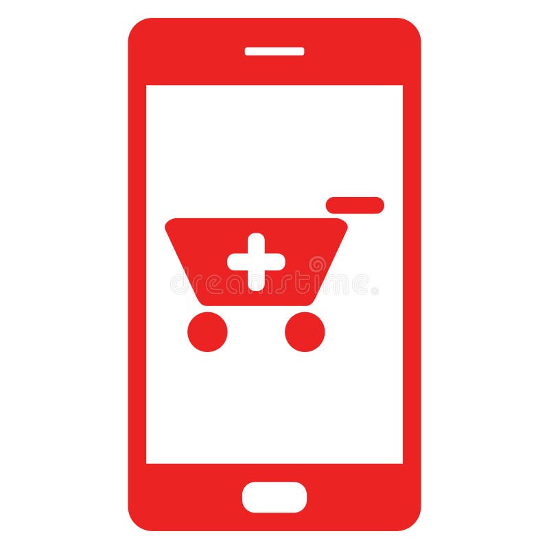 Shopping Cart and Smartphone As Vector Illustration Stock Vector ...