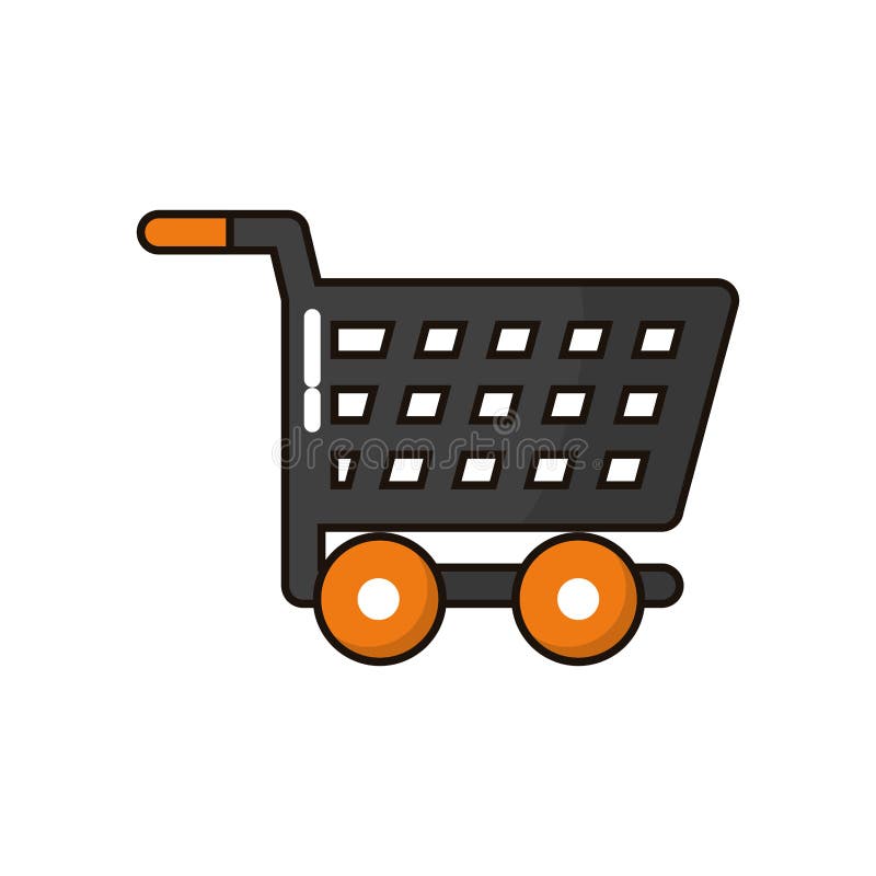 Shopping Cart and Man Pictogram Icon Image Stock Vector - Illustration ...