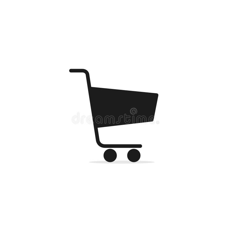 Shopping Cart Vector Icon, Push Cart Symbol Stock Vector - Illustration ...