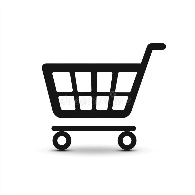 A Shopping Cart with Wheels and a Handle Stock Illustration ...