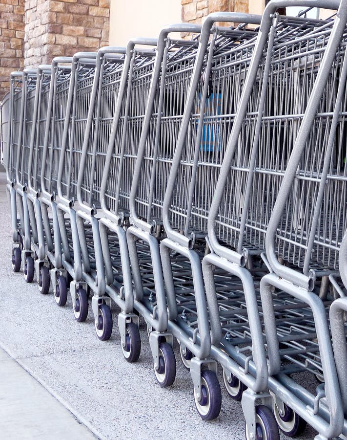 Shopping carts stock image. Image of carts, food, supermarket - 16673847