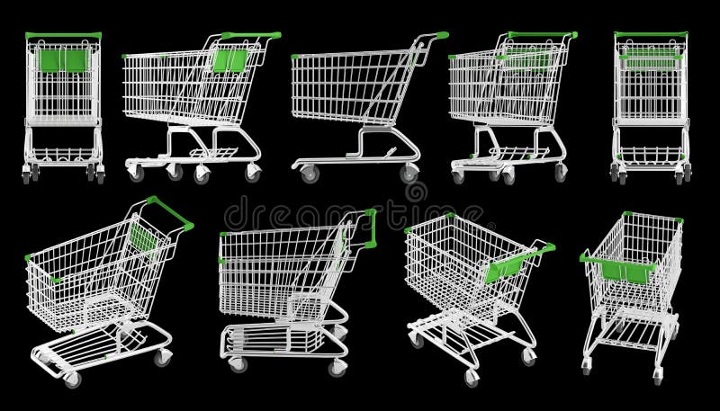Shopping carts stock illustration. Illustration of frontal - 25979307