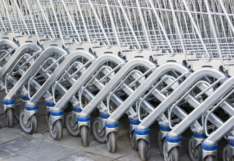 Shopping carts stock image. Image of supermarket, carriage - 53213459