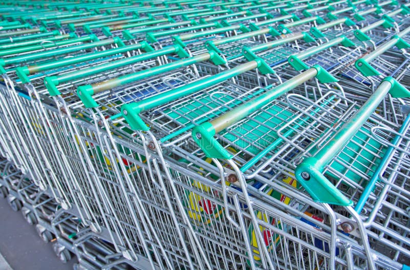 Shopping carts stock photo. Image of retail, plaza, purchase - 38833656