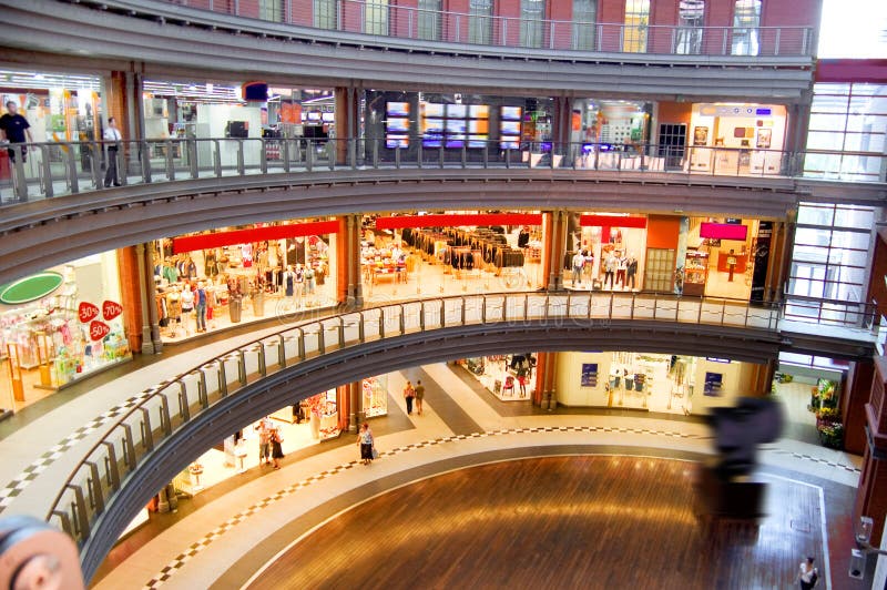 Circle Shopping Center with Four Floors Stock Image - Image of interior ...