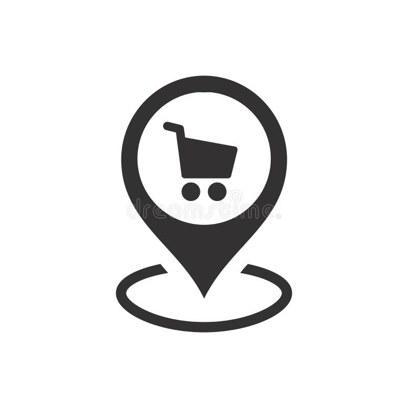 Shopping Center or Store Location Pin for Map Stock Vector ...