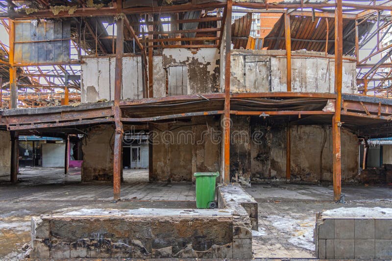 Shopping Centre Fire Damage Stock Image - Image of city, capital: 241960379