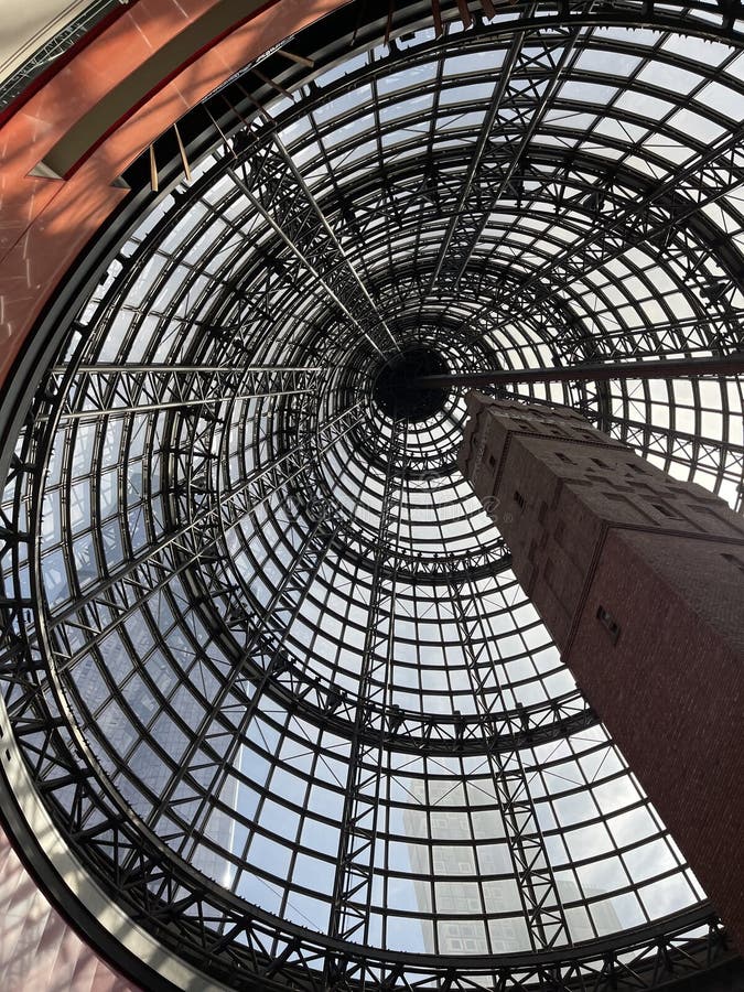 Shopping Centre in Melbourne Central Stock Photo - Image of dome, glass ...