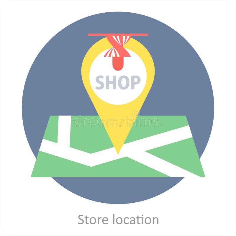 Store Location stock vector. Illustration of design - 264943466