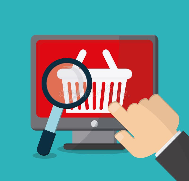 Shopping Commerce and Market Design Stock Vector - Illustration of ...