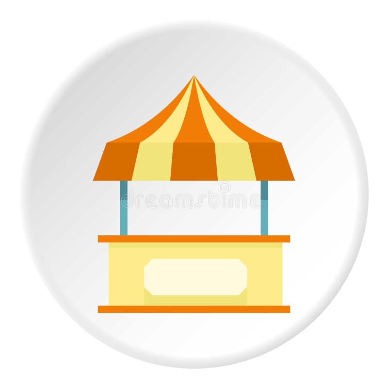 Shopping Counter Orange with Tent Icon Circle Stock Vector ...