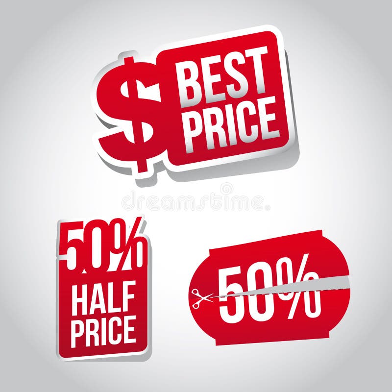 Half price sticker stock vector. Illustration of clothing - 8232839