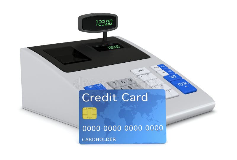 Shopping with credit card stock illustration. Illustration of icon ...