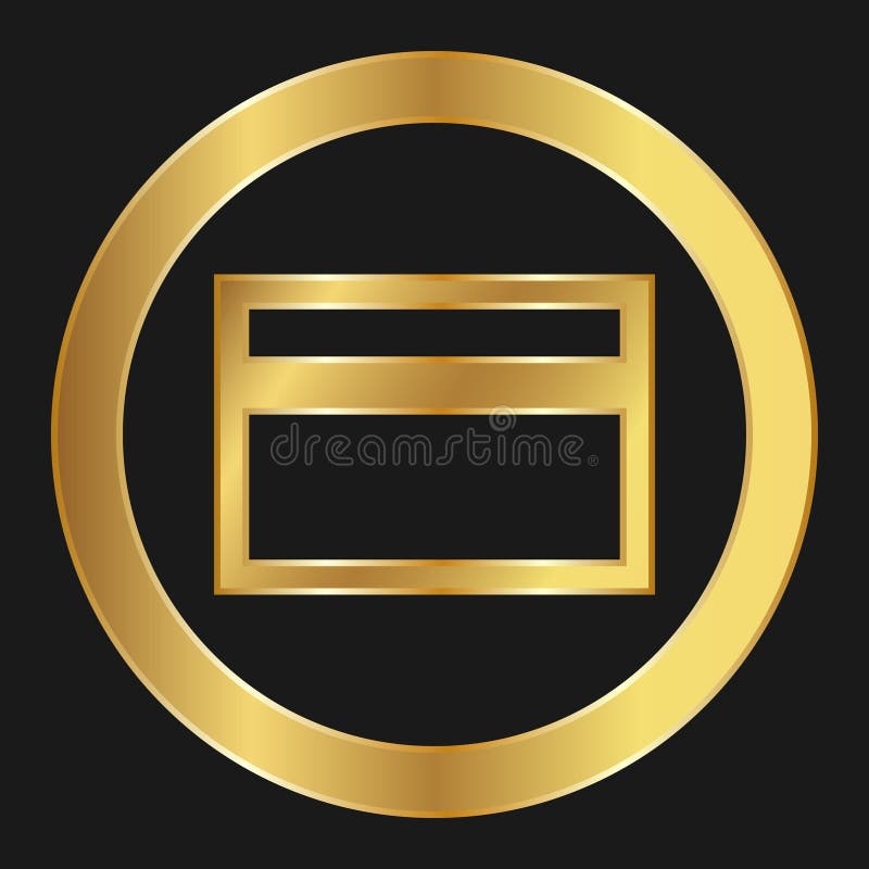 Shopping Credit or Debit Card Simple Gold Icon for Apps and Websites ...