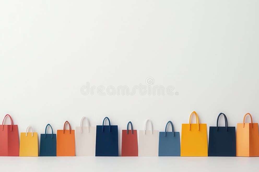 Shopping Crowd Flat Design Side View Black Friday Theme Watercolor ...