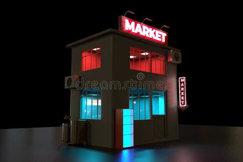 Shopping 3d Realistic Render Mock Up Stock Illustration - Illustration ...