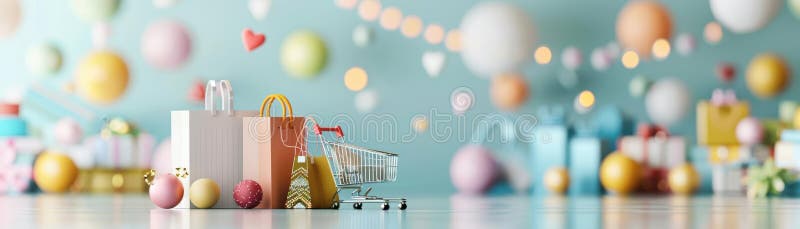 Shopping Data Analytics, Realtime Customer Insights, 3D Illustration ...