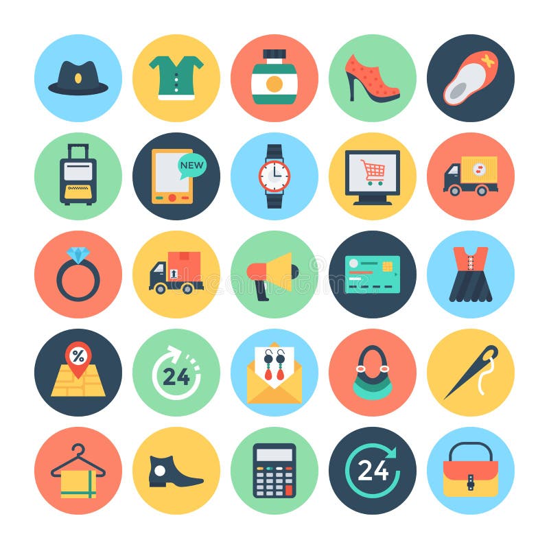 Shopping and E Commerce Vector Icons 2 Stock Illustration ...
