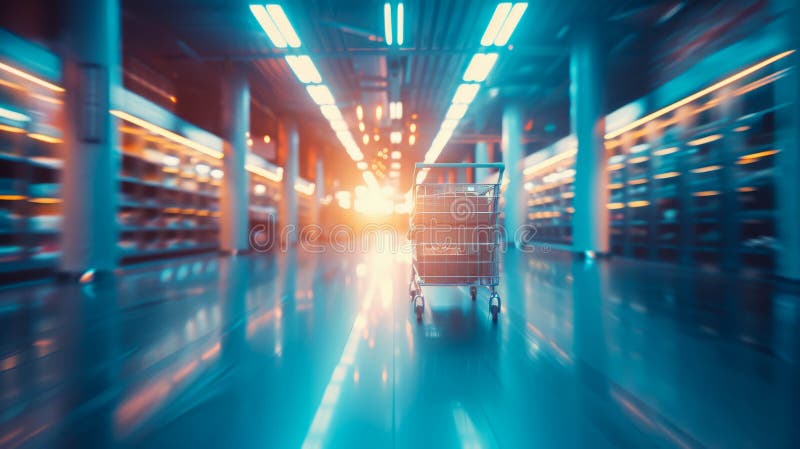 Shopping Experience in Modern Retail Environment with Vibrant Lighting ...