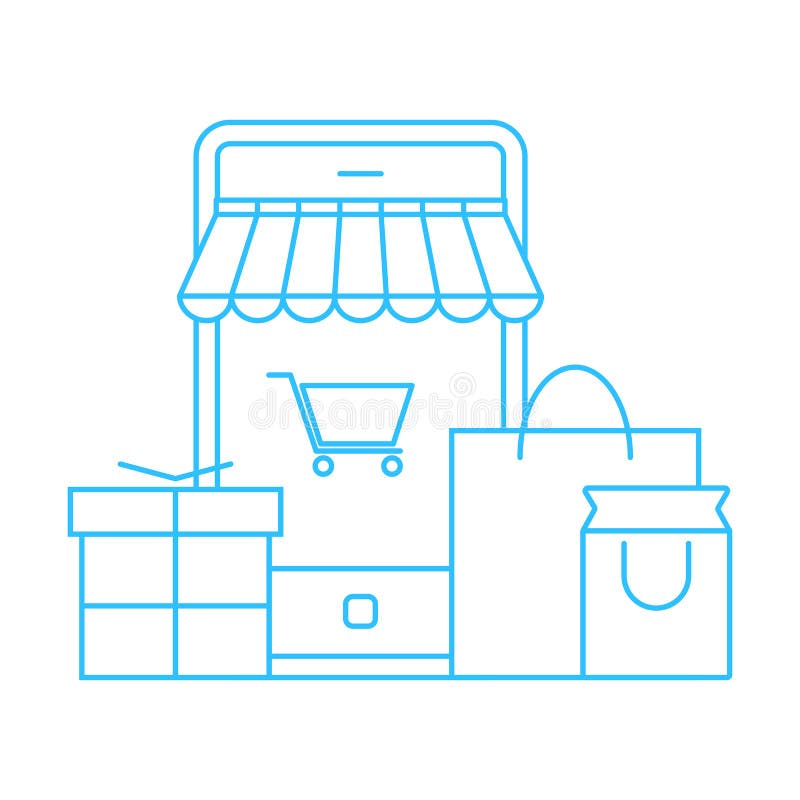 Shopping and Festival Icon Set Stock Vector - Illustration of gift ...