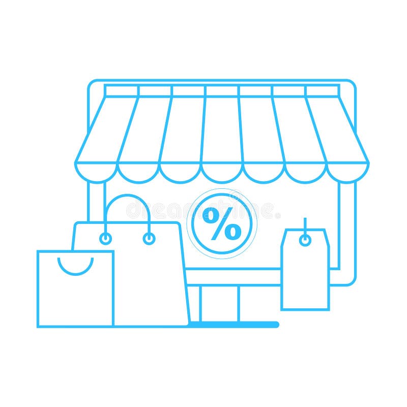 Shopping and Festival Icon Set Stock Vector - Illustration of internet ...