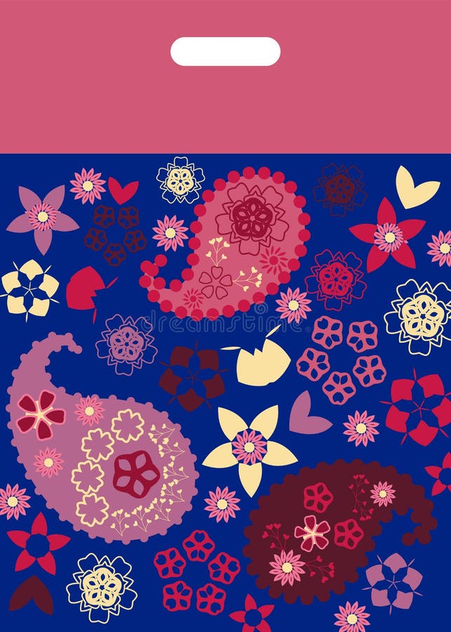 Shopping Flowers Bag stock vector. Illustration of packet - 36092020